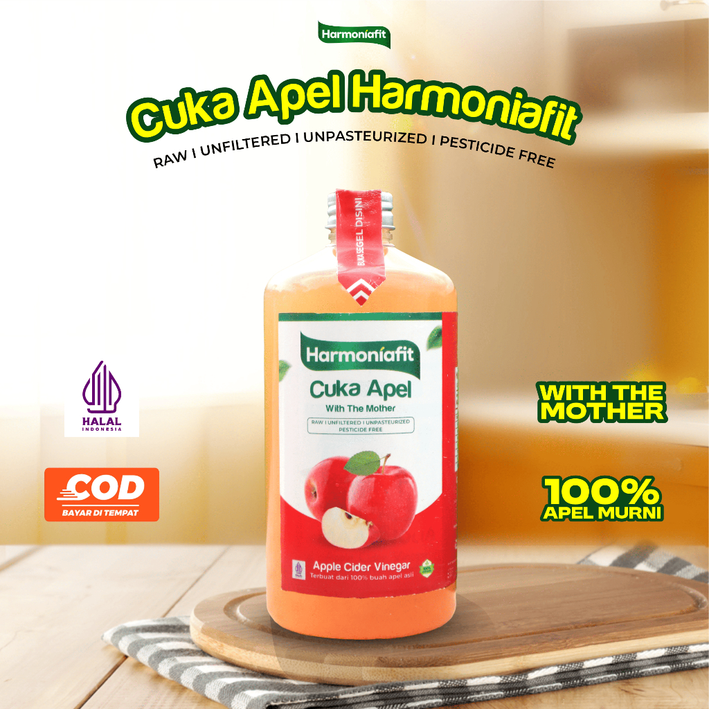Jual CUKA APEL ORIGINAL ORGANIK 250ML / APPLE CIDER VINEGAR BRAGG ...