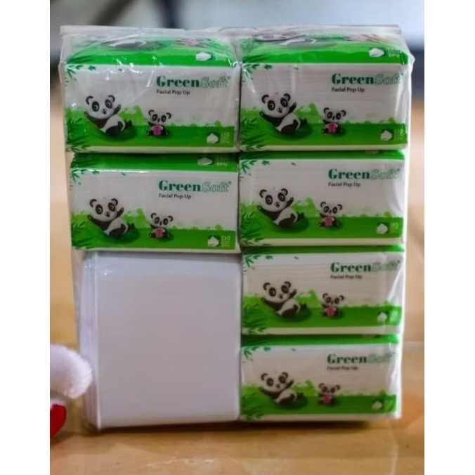 Jual Paket PROMO Tisue Greensoft (Isi 6pcs Tisue + Free Tempat Tisue ...