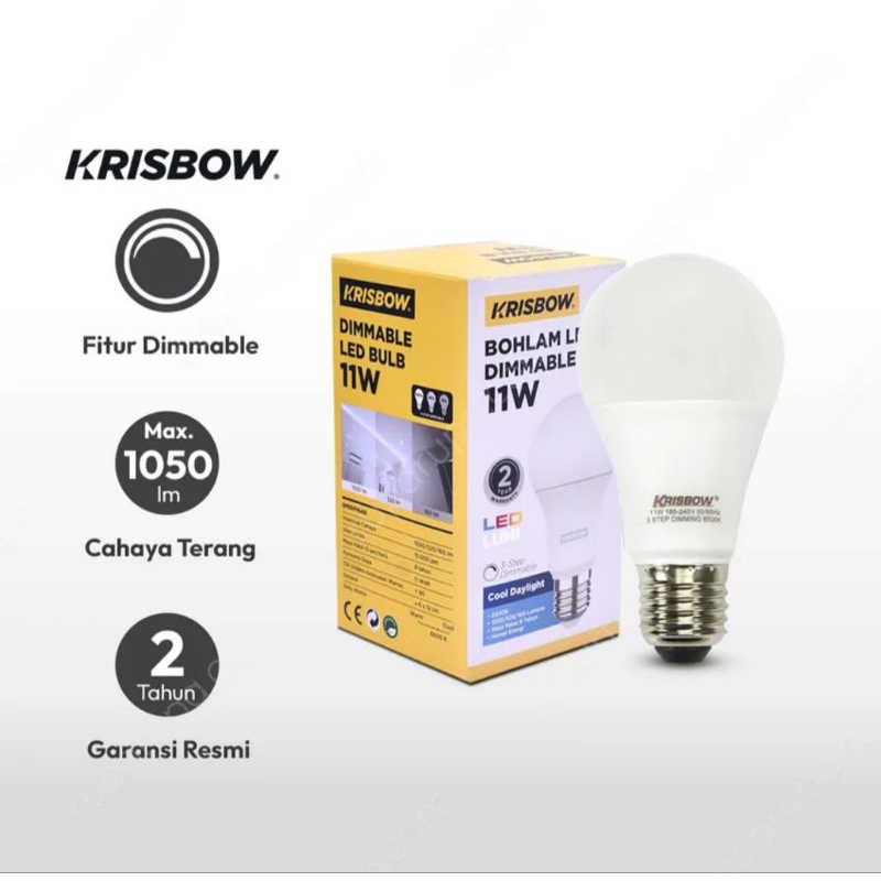 Jual Lampu bohlam led 11 watt krisbow dimmer / krisbow lumi bohlam led ...
