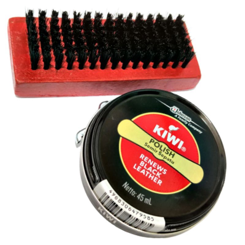 Jual ERA Semir Sepatu Kiwi shoe Polish Besar 45ml 175ml Lengkap Sikat semir | Shopee Indonesia