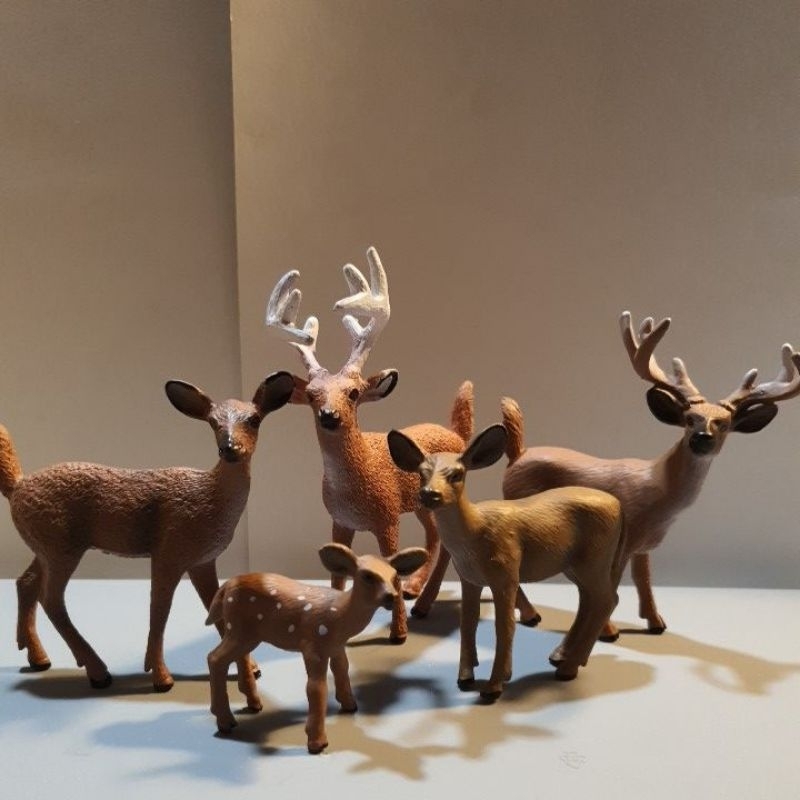 Jual ANIMAL FIGURINE| WHITE TAILED DEER|RUSA EKOR PUTIH/ MAINAN ...