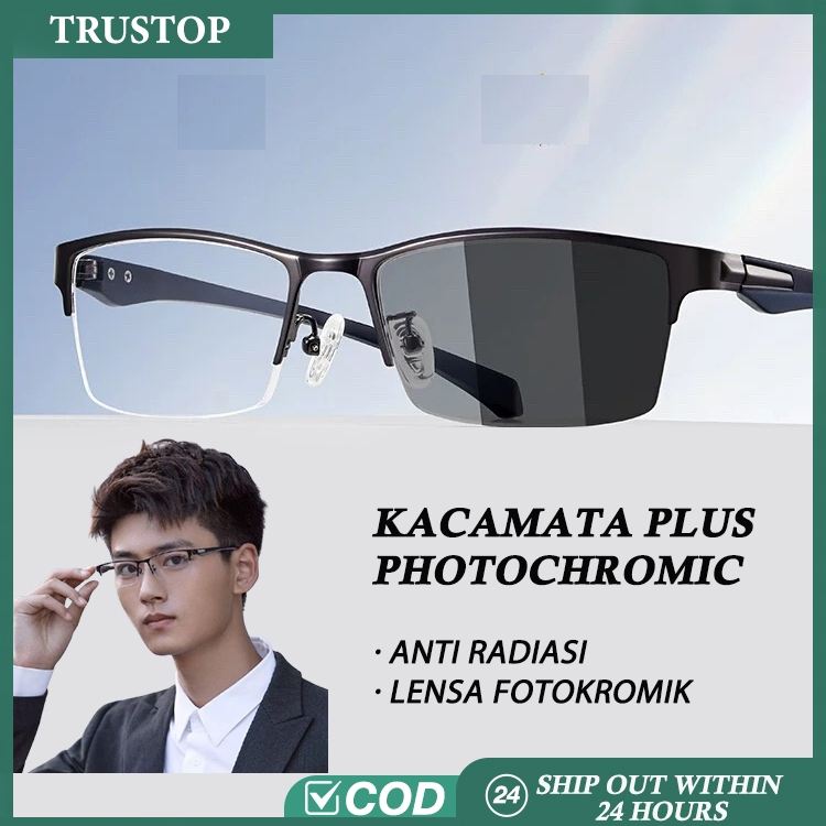 Jual 【Garansi 1 tahun】HT Kacamata Baca photochromic Plus 100 150 200 ...