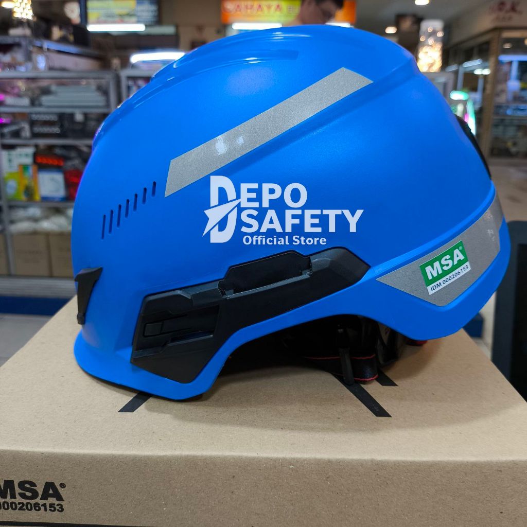 Jual Helm MSA V-GARD Climbing H1 Trivent Biru Lokal Fastrack SNI Safety ...