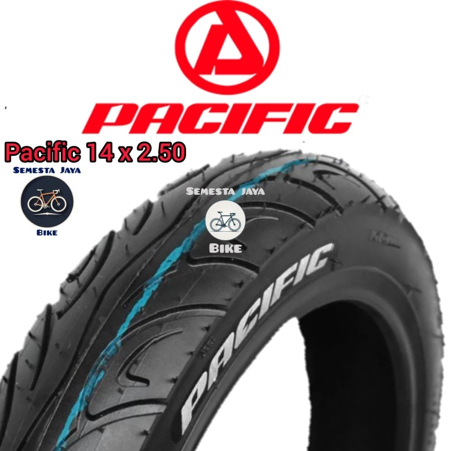 Jual Ban Luar Tubless Sepeda Listrik & Ban Dalem Uk. 14x2.50 Hitam Kuat ORIGINAL PACIFIC ...