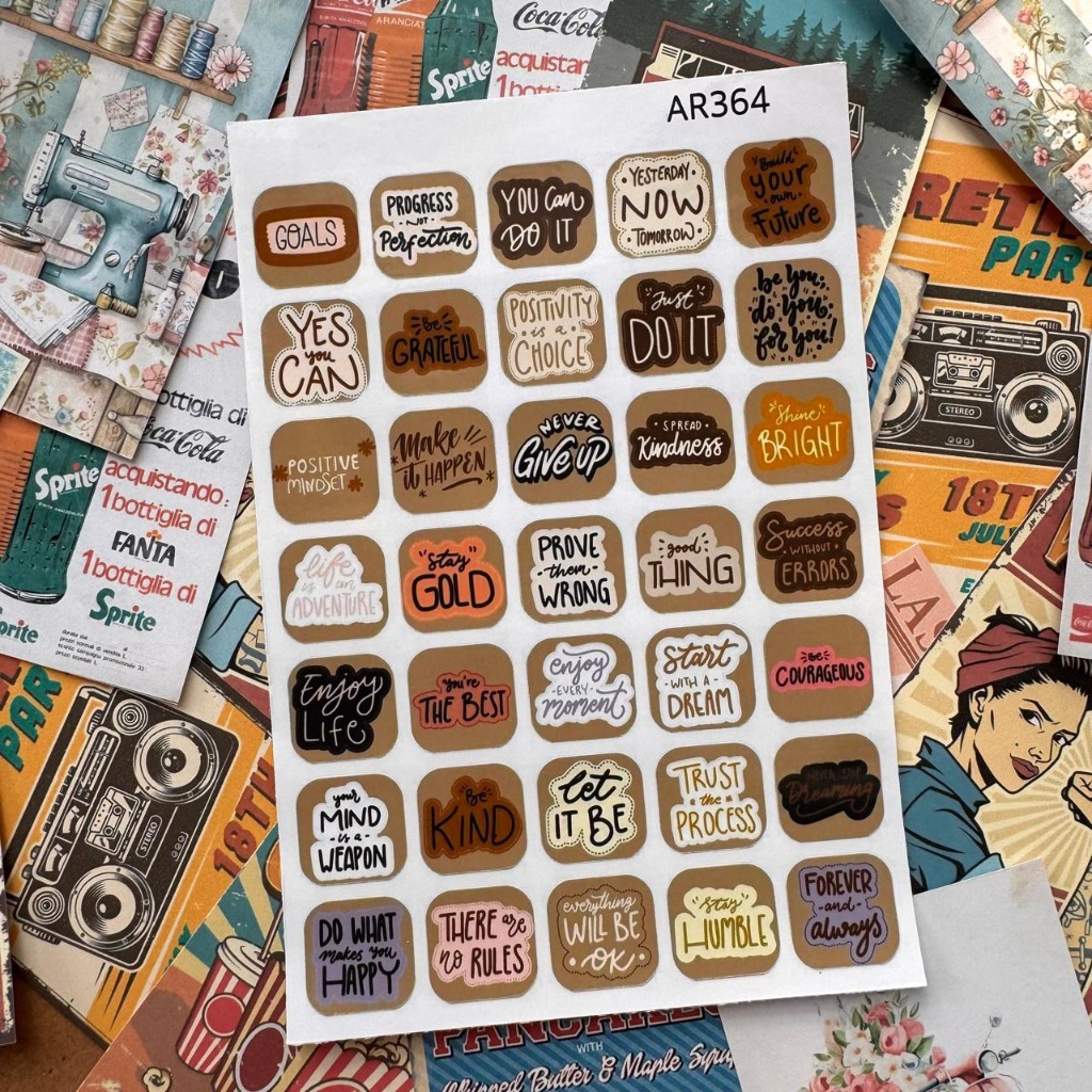 Jual [DOKI] Stikers Vintage Aesthetic / Label Stiker Lucu Cocok Untuk ...
