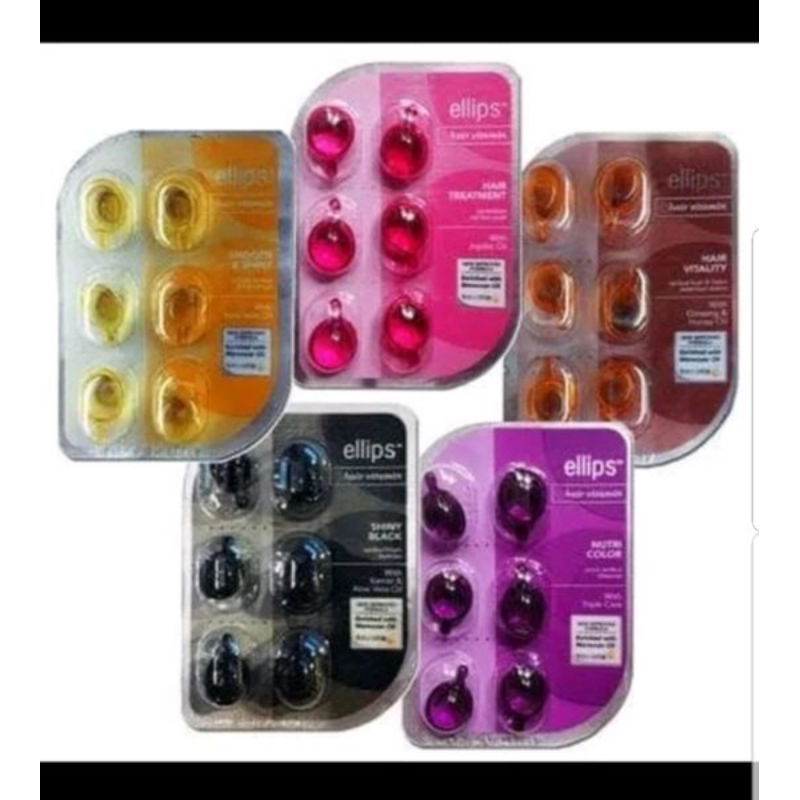 Jual ELLIPS VITAMIN RAMBUT BLISTER ISI 6 | Shopee Indonesia