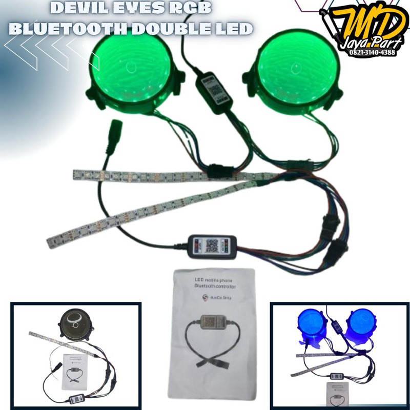 Jual TERMURAH LAMPU LED DEMON RGB / DEVIL RGB 2 LED/DOUBLE LED KONEKSI ...