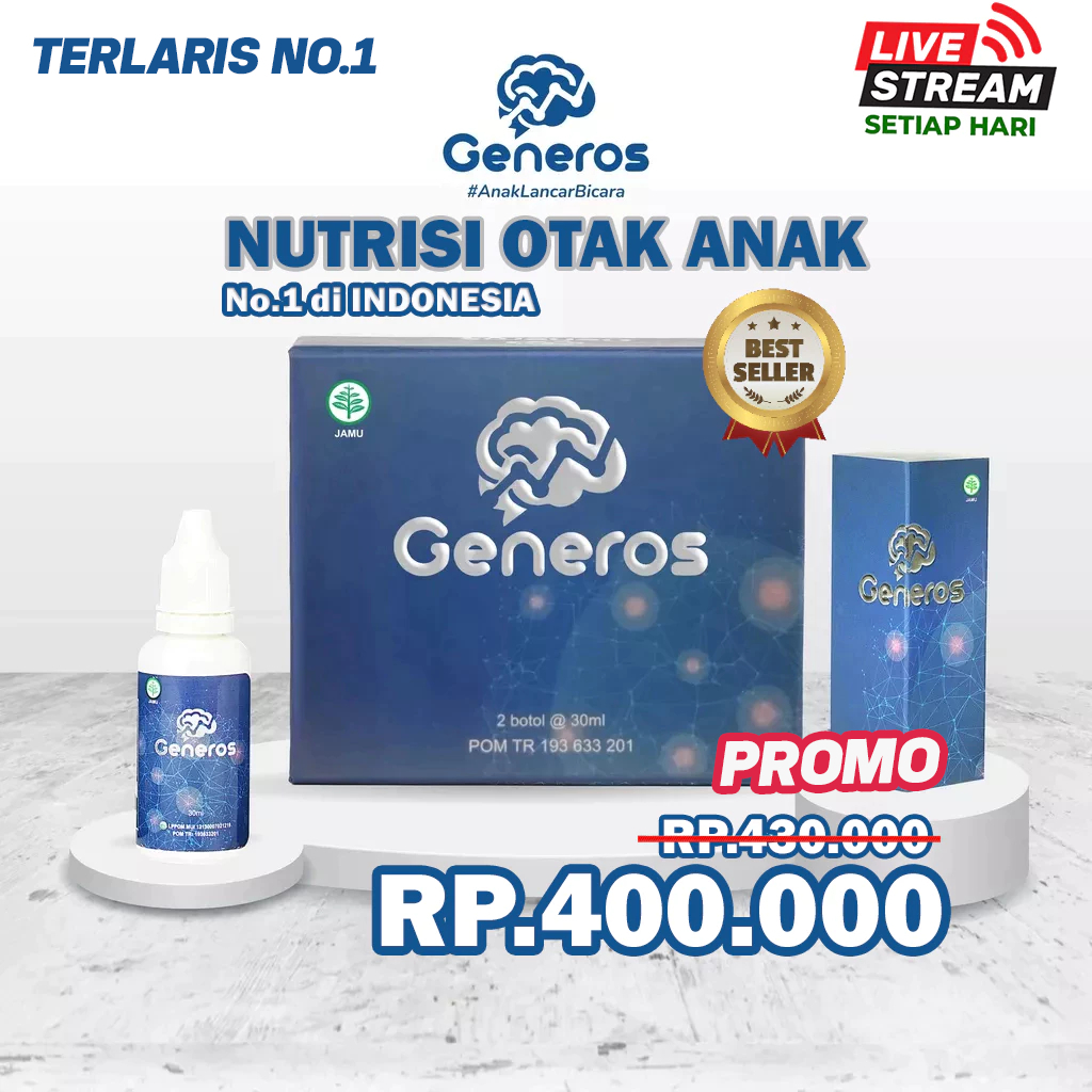 Jual Generos Multivitamin - Nutrisi Otak Anak Atasi Speech Delay Atau ...