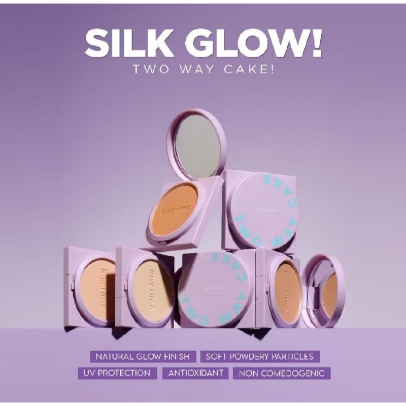 Jual Luxcrime Blur & Cover Two Way Cake SILK GLOW & OIL CONTROL ...