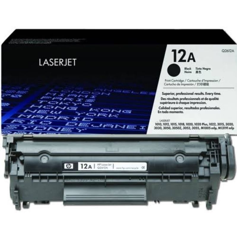 Jual Toner HP Laserjet 12A Black Cartridge (Q2612A) ORIGINAL | Shopee Indonesia