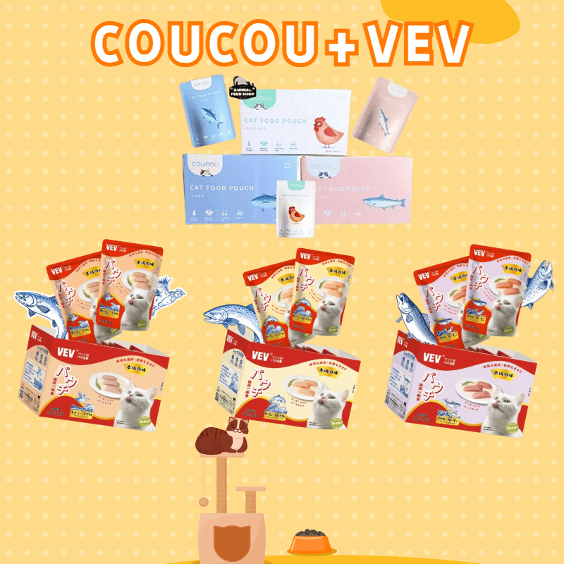 Jual Coucou&VEV weet food per box snack kucing murah makanan kucing ...