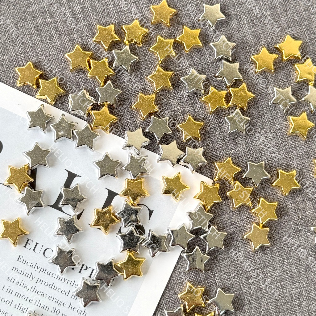 Jual 10 gr Manik-manik Charm Mote CCB Metalik - BINTANG KECIL 9 MM ...