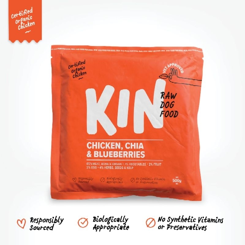 Jual Kin Dog Food - Chicken Chia & Blueberries 500g | Shopee Indonesia