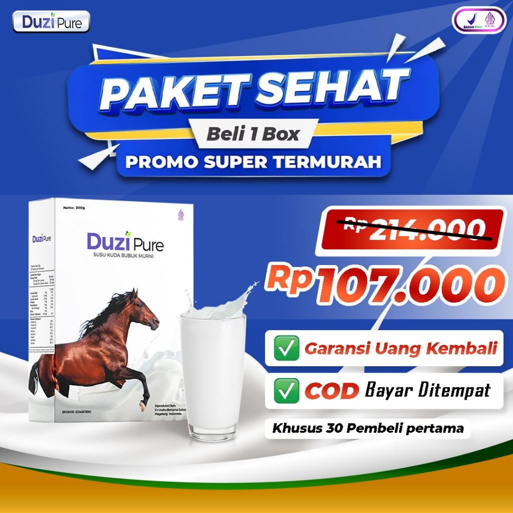 Jual Duzi Pure Susu Kuda Liar Lombok Alami 1 BOX | Shopee Indonesia