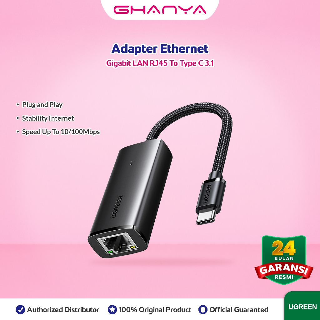 Jual UGREEN Lan Adapter USB Type C To RJ45 Gigabit Ethernet Up To ...