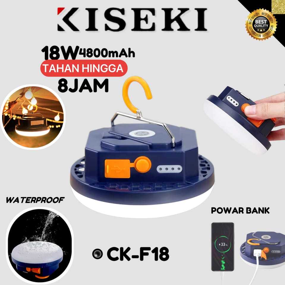 Jual Kiseki Portable Camping Lamp LED F-18A 4800mAh 18Watt Tahan Hingga 8 Jam Lampu Dinding ...
