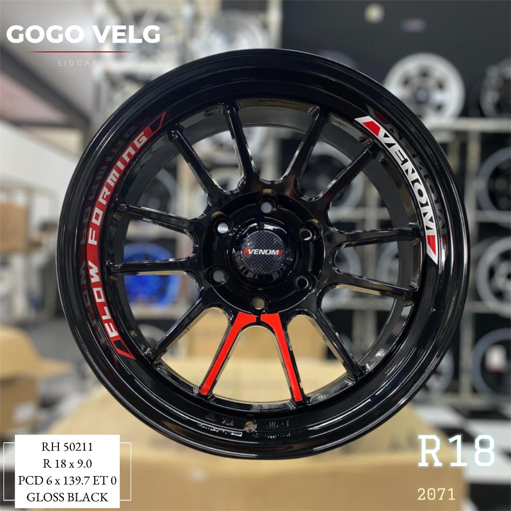 Jual Velg Mobil R18 Venom 5 PCD 6X139,7 Lebar 9 ET 0 Pajero Fortuner Ring 18 Baru Flow Forming ...