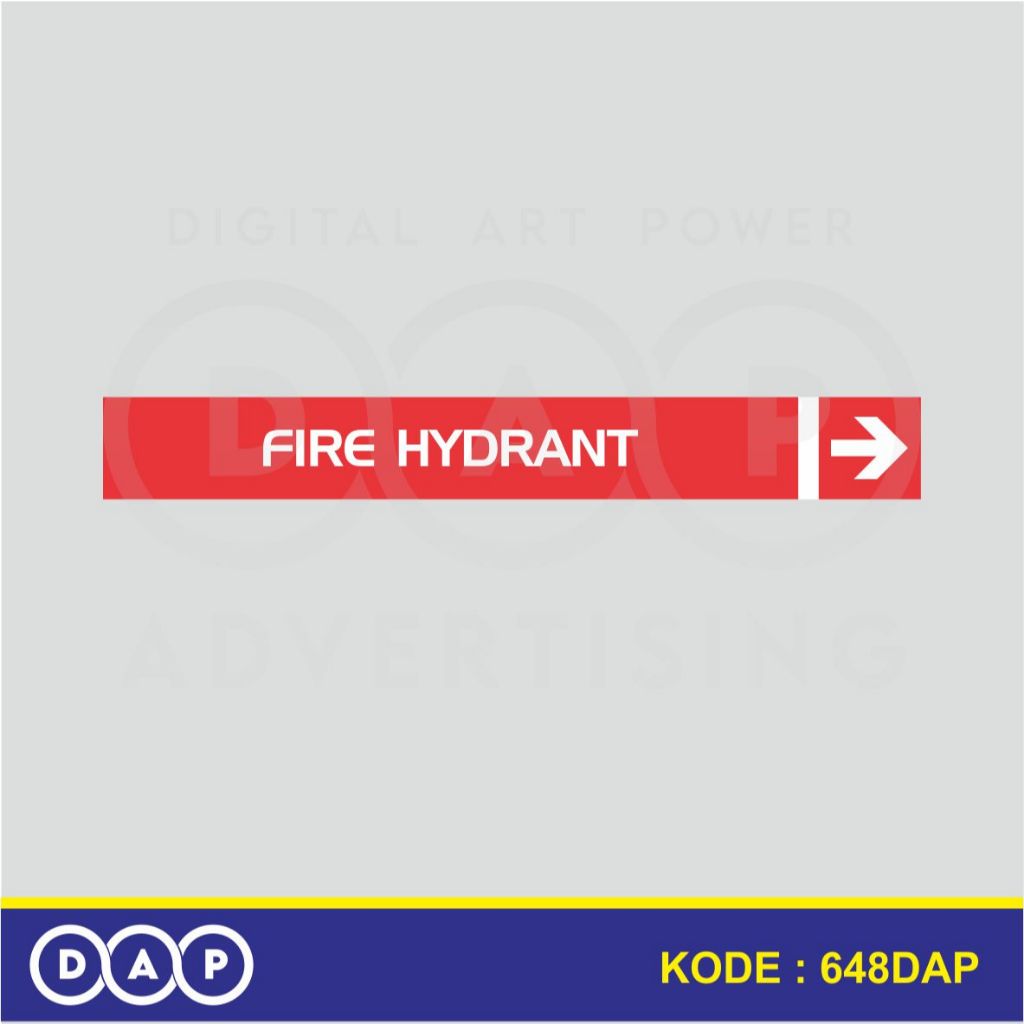 Jual 648 - STIKER LABEL PIPA INDUSTRI - FIRE HYDRANT - 40 X 3 CM- VYNIL ...