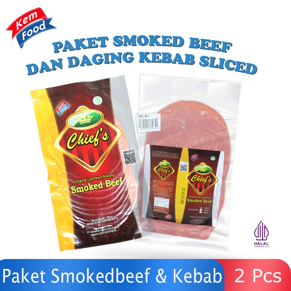 Jual Smoked Beef Chief Series - Smoked Beef Chief 200gr Dan Smoked Beef Chief Rasa Kebab 200 gr ...