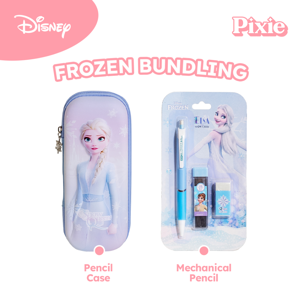 Jual PIXIE X DISNEY | Set Alat Tulis Anak Frozen Edition | Mechanic Pencil 0.7mm + Pencil Case ...