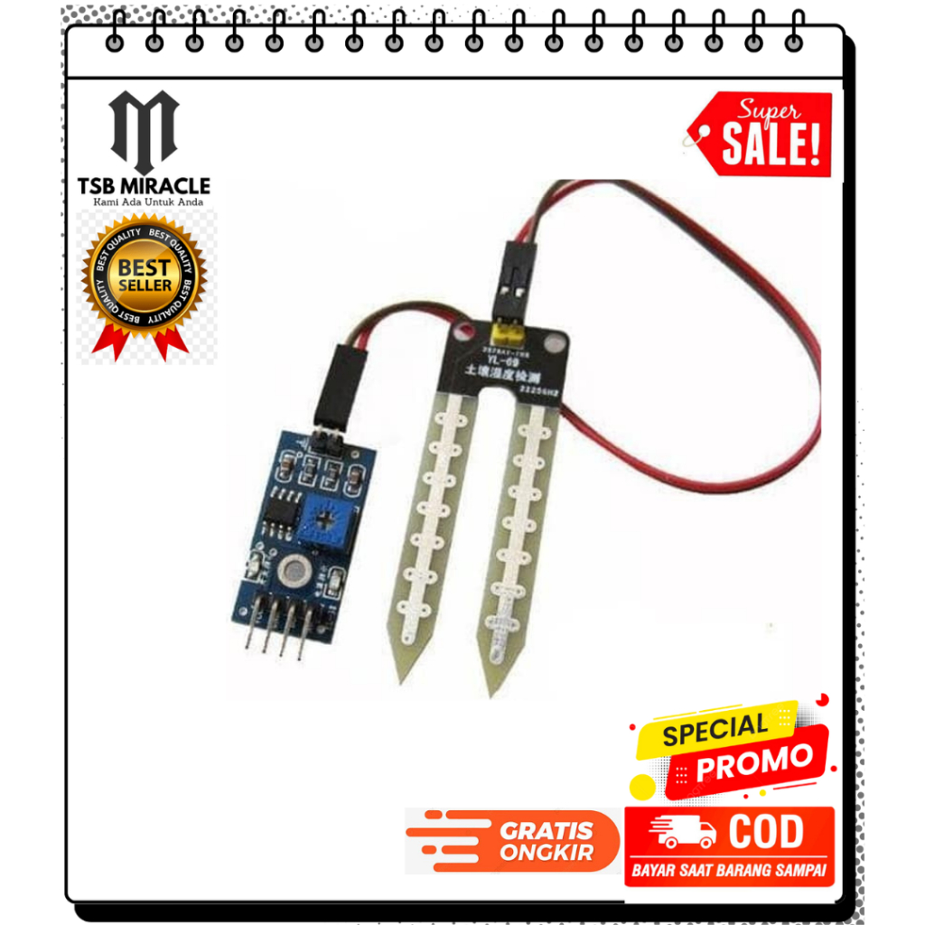 Jual ARDUINO MODULE SENSOR KELEMBABAN TANAH SOIL HUMIDITY MOISTURE ...