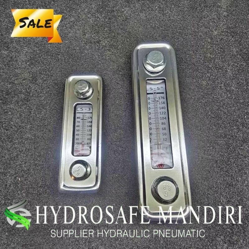 Jual Level Gauge / Level Oil Hidrolik LS-3" Temperatur Suhu Hydraulic | Shopee Indonesia