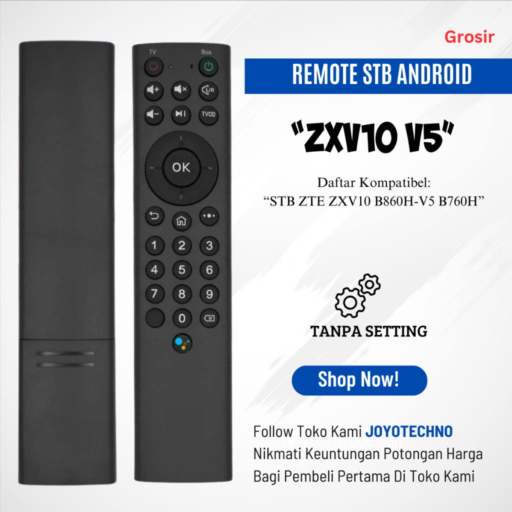 Jual Remote STB Indihom ZTE B860H V5 ZXV10 V5 New Non Voice Remote ...