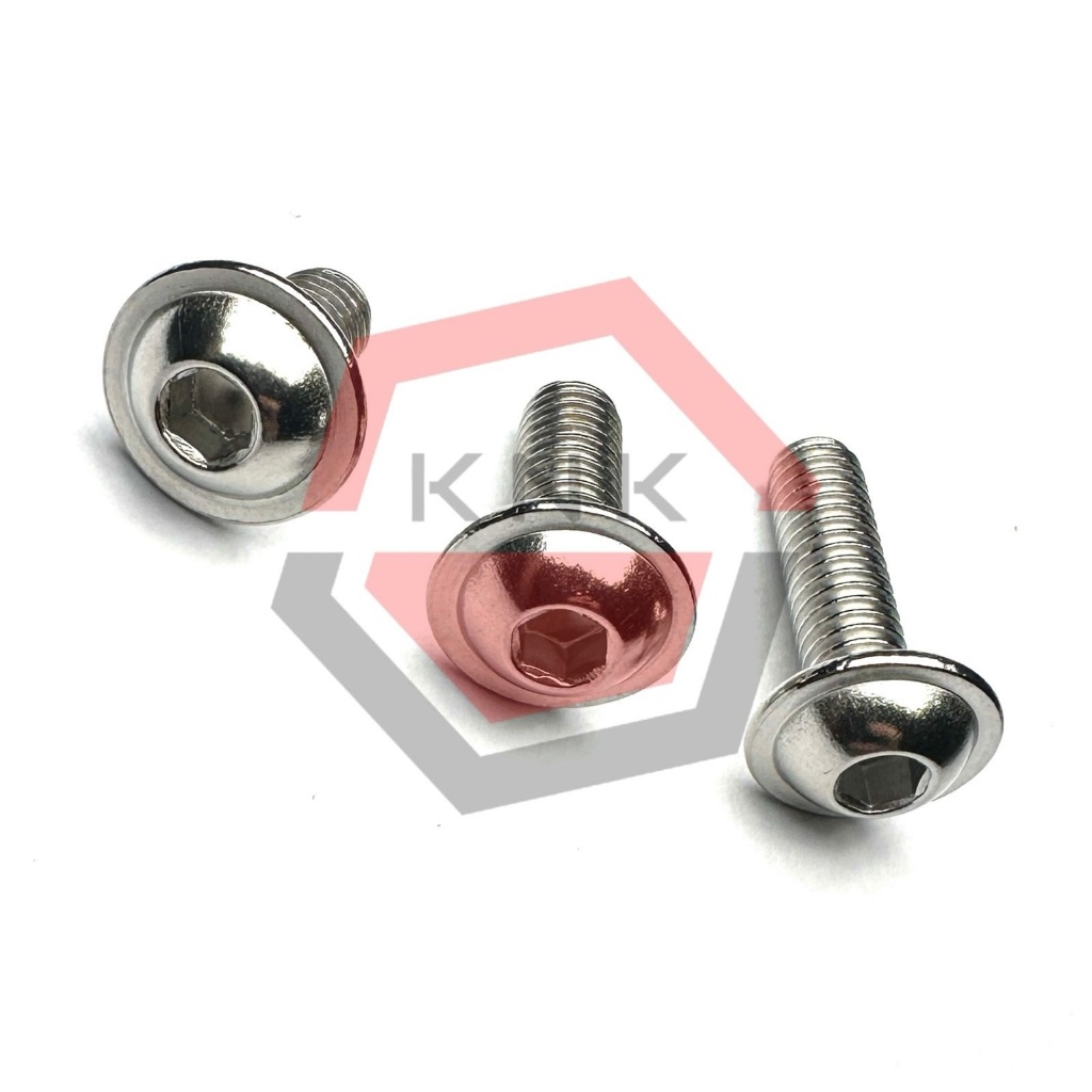 Jual BAUT FLANGE BUTTON HEAD M6x20 STAINLESS STEEL | Shopee Indonesia