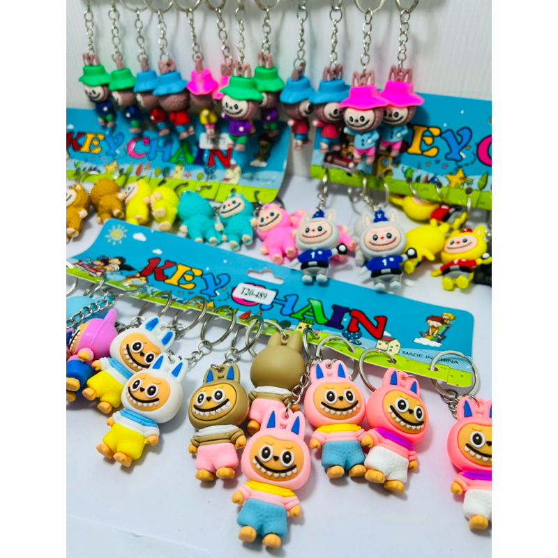 Jual Gantungan kunci labubu import karet isi 12 pcs karakter labu labu ...