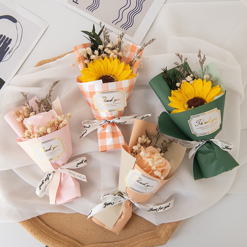 Jual Mini Sunflower Buket bunga bucket bunga palsu buket artificial ...