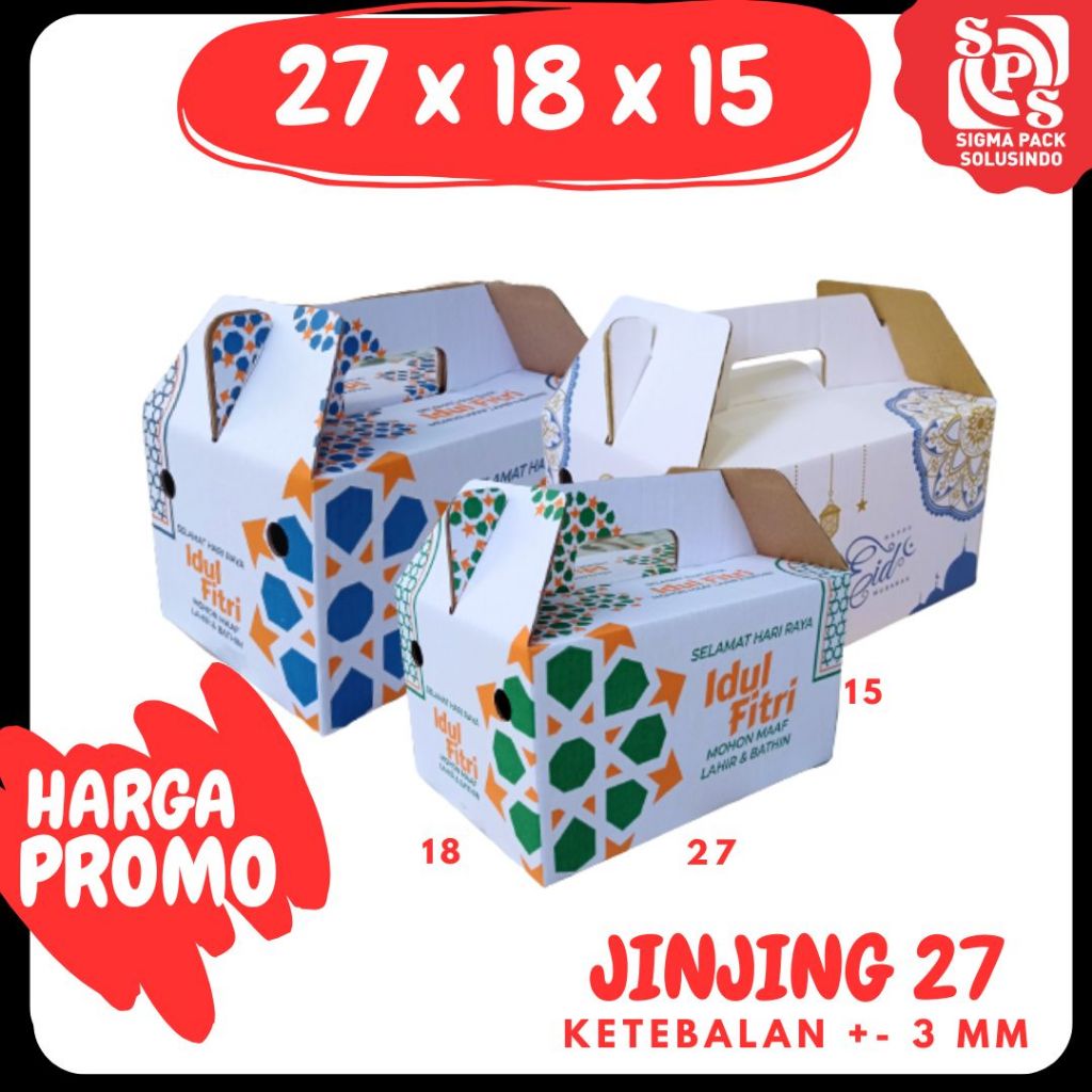 Jual Box Parcel Jinjing 27x18x15 Kardus Packing/Parcel Lebaran/Dus ...
