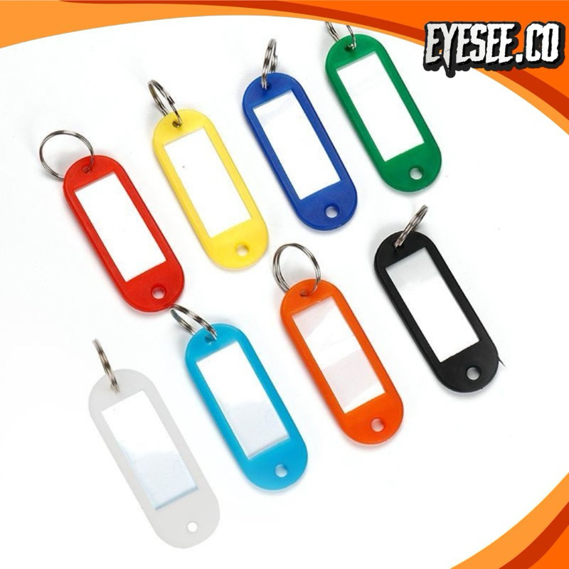 Jual Tag Gantungan Kunci Label Nama Keychain Ring Name Tag Gantungan ...