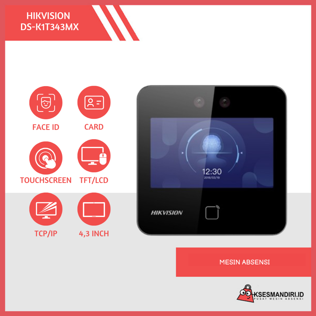 Jual Mesin Absensi Hikvision DS-K1T343MX | Shopee Indonesia