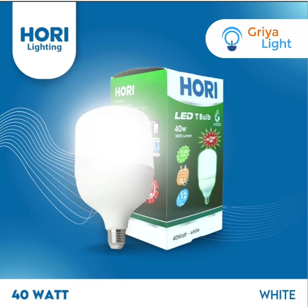 Jual HORI LIGHTING LED T BULB - 40 Watt White | Shopee Indonesia