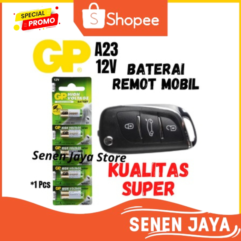 Jual Baterai Remot Remote Mobil A23 23AE GP Alkaline 12V Batre Bell ...