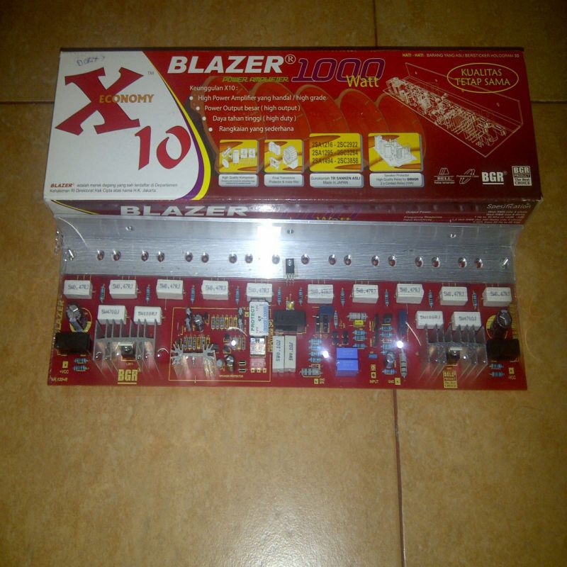 Jual Kit X10 ECONOMY Blazer Power Amplifier 1000 watt Mono | Shopee ...
