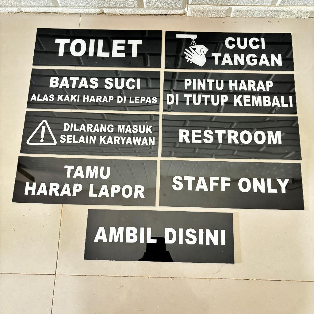 Jual Sign Akrilik 2mm Custom Papan Nama Akrilik Penanda | Shopee Indonesia