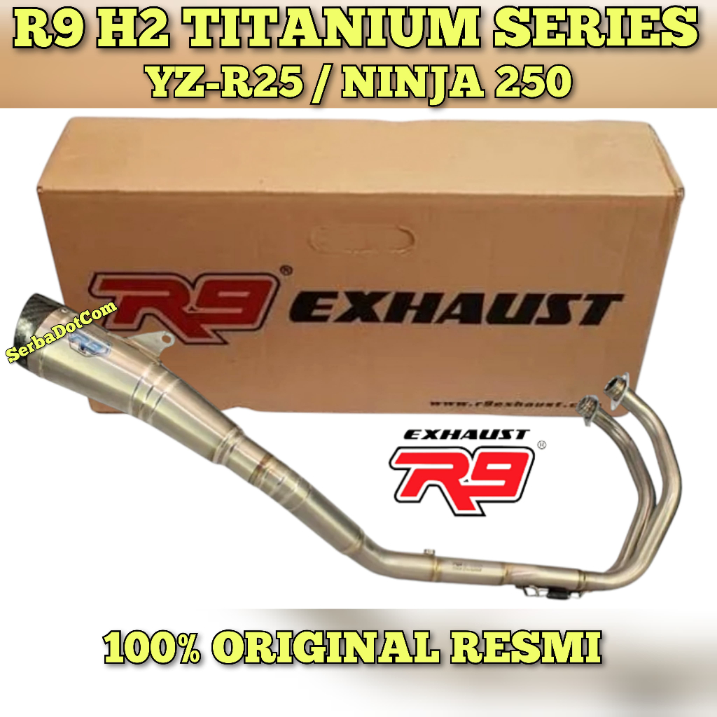 Jual KNALPOT R9 H2 TITANIUM SERIES R25 MT25 ORIGINAL FULL SYSTEM not ...
