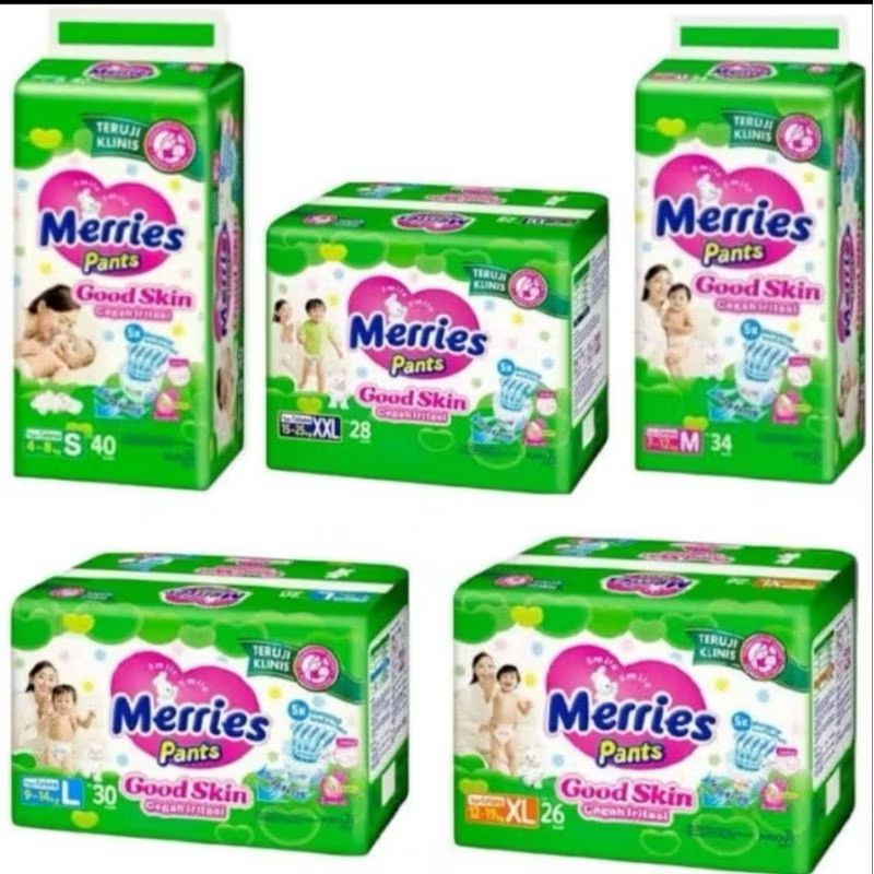 Jual Merries Good Skin Pants Popok Perlengkapan Bayi NB/S40 - M34 - L30 ...