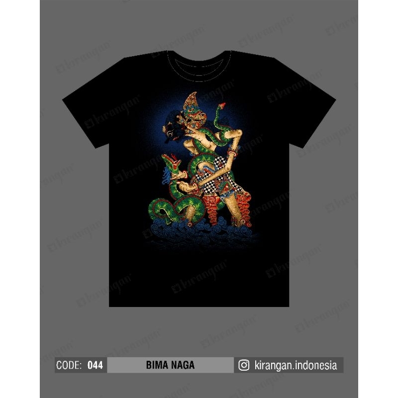 Jual Kaos Kirangan Tradisional Wayang Naga Bima | Shopee Indonesia