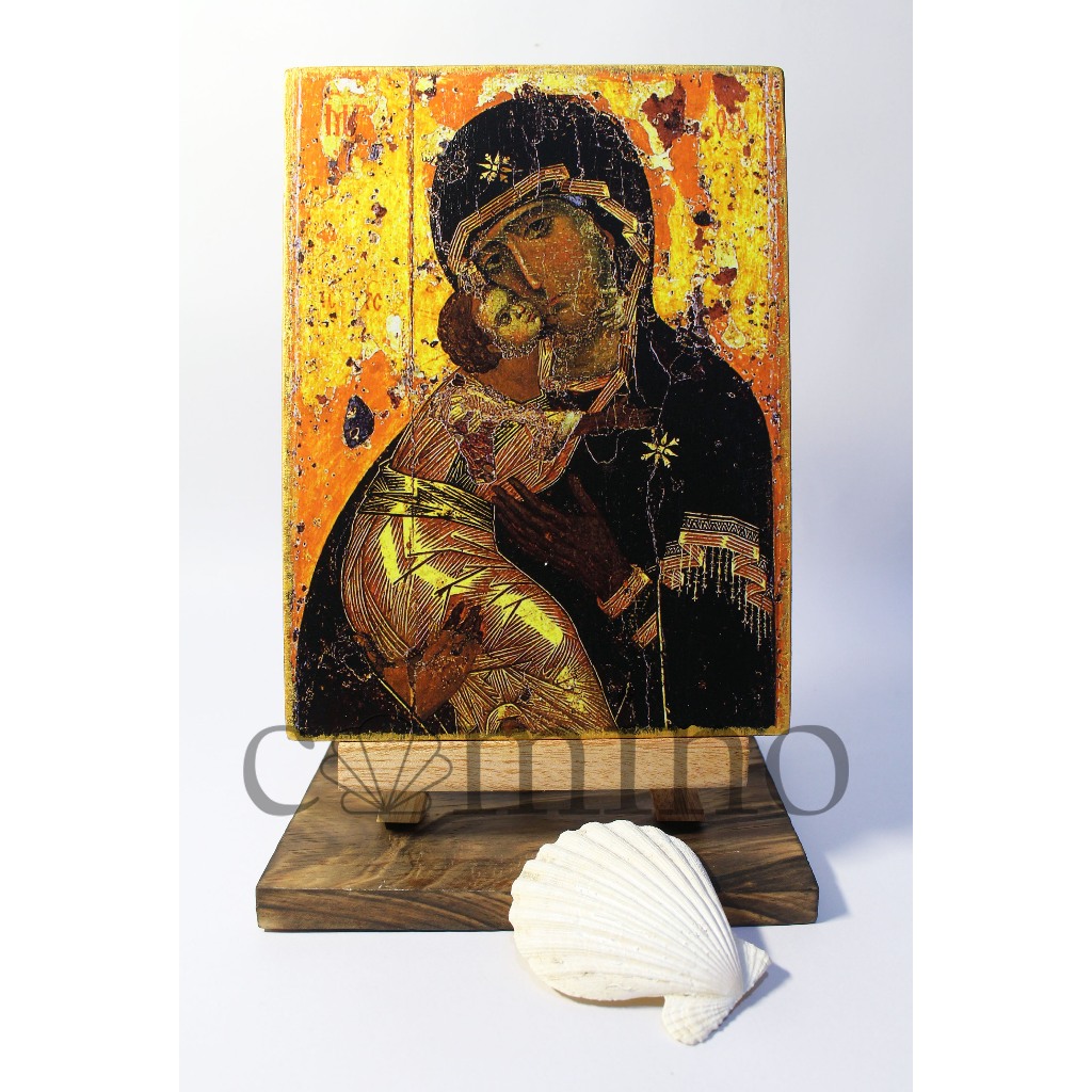 Jual Ikon Maria Theotokos Vladimir | Kayu Asli Mater Dei Mother of God ...