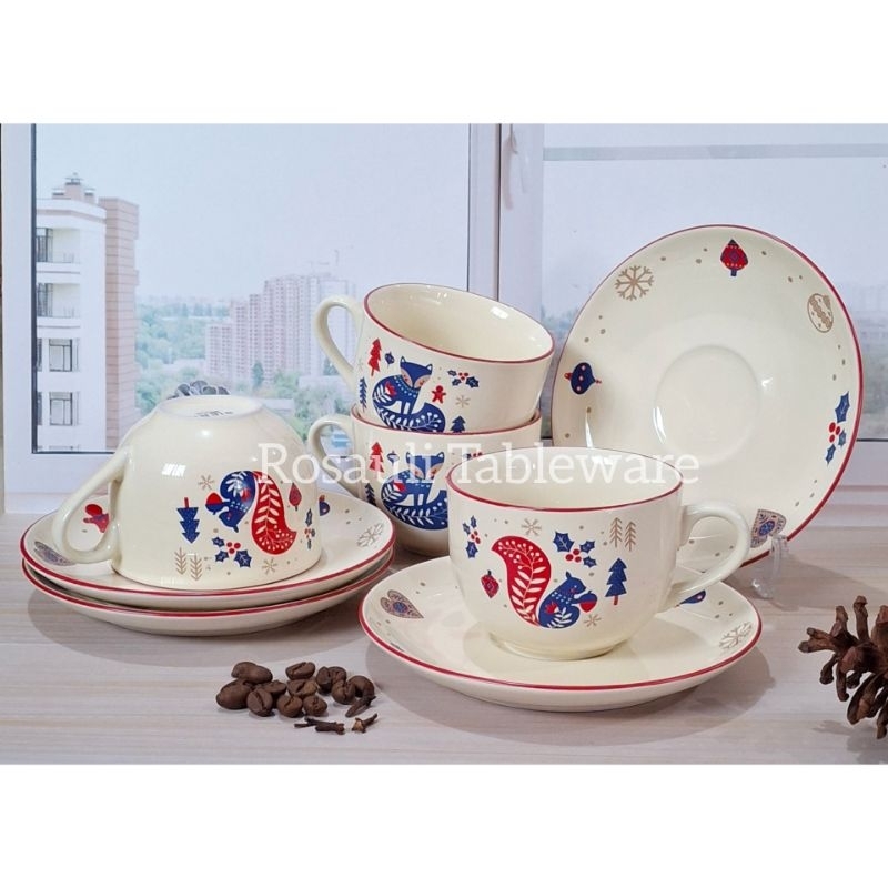 Jual Cangkir Set Keramik | Cangkir Kopi | Cangkir Teh | Motif ...