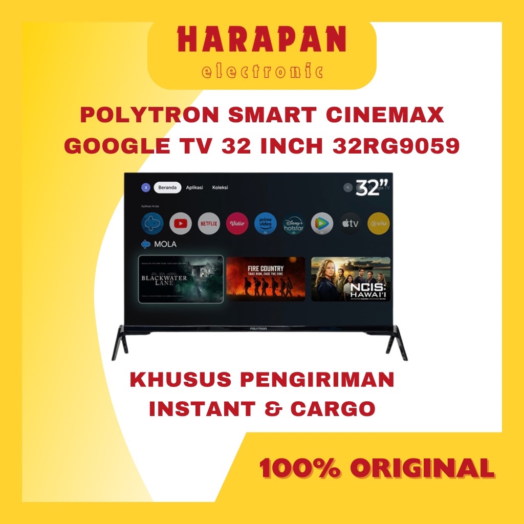 Jual POLYTRON SMART CINEMAX GOOGLE TV 32 INCH PLD 32RG9059 / YOUTUBE NETFLIX LED ANTENA ANDROID ...