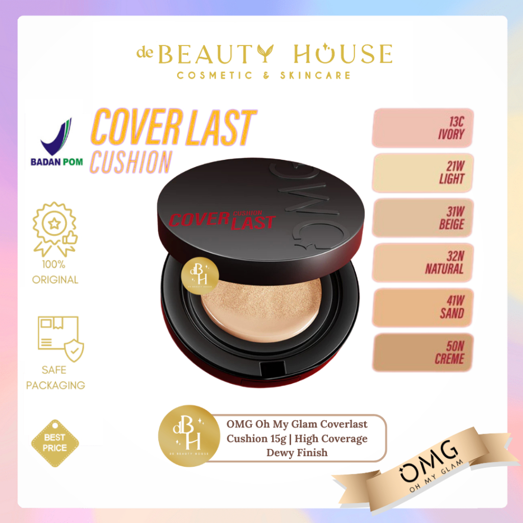 Jual OMG Oh My Glam Coverlast Cushion 15g | High Coverage Dewy Finish ...