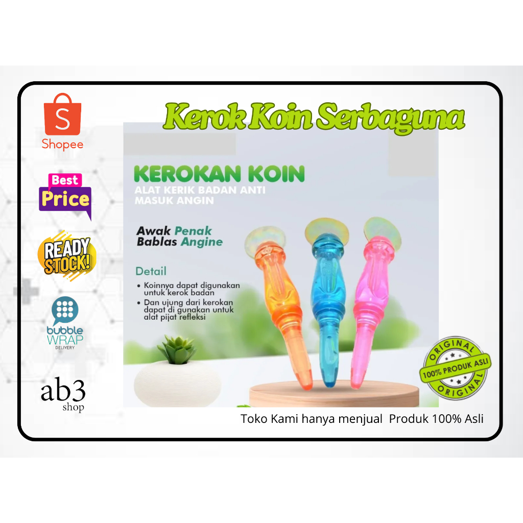 Jual ALAT KEROK BADAN MASUK ANGIN DAN PIJAT REFLEKSI 2 IN 1 PLUS DENGAN ...