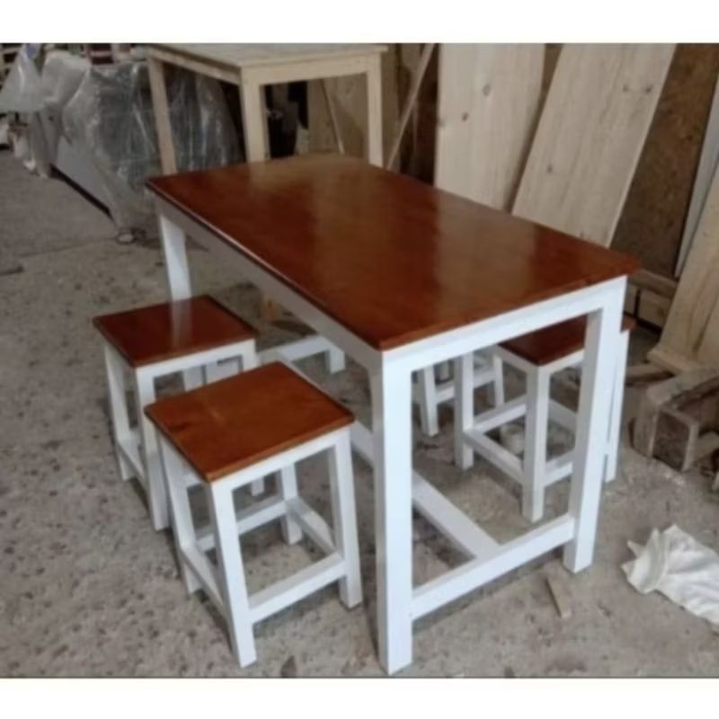 Jual meja makan cafe meja makan kayu jati belanda meja bar cafe ...