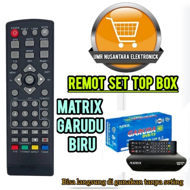Jual REMOT SET TOP BOX MATRIX GARUDA BIRU TANPA SETING | Shopee Indonesia