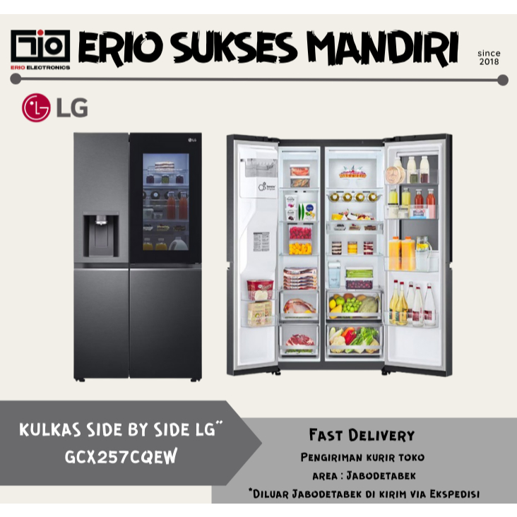 Jual LG GC-X257CQEW KULKAS LG SIDE BY SIDE InstaView GCX257 GCX257CQEW | Shopee Indonesia
