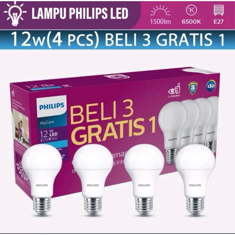 Jual Lampu Philips Lampu LED Philips 8W 10W 12W 14.5 Watt Multipack ...