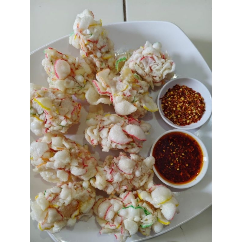 Jual Cipuk (Aci Kurupuk) isi Mozarella 10 pcs dengan bumbu chili oil ...